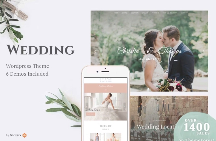 Wedding WordPress Theme / Wedding Industry 4.9 – DDgpl.com